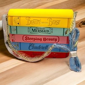 Loungefly | Bags | Disney Princess Books Classics Crossbody Bag And ...